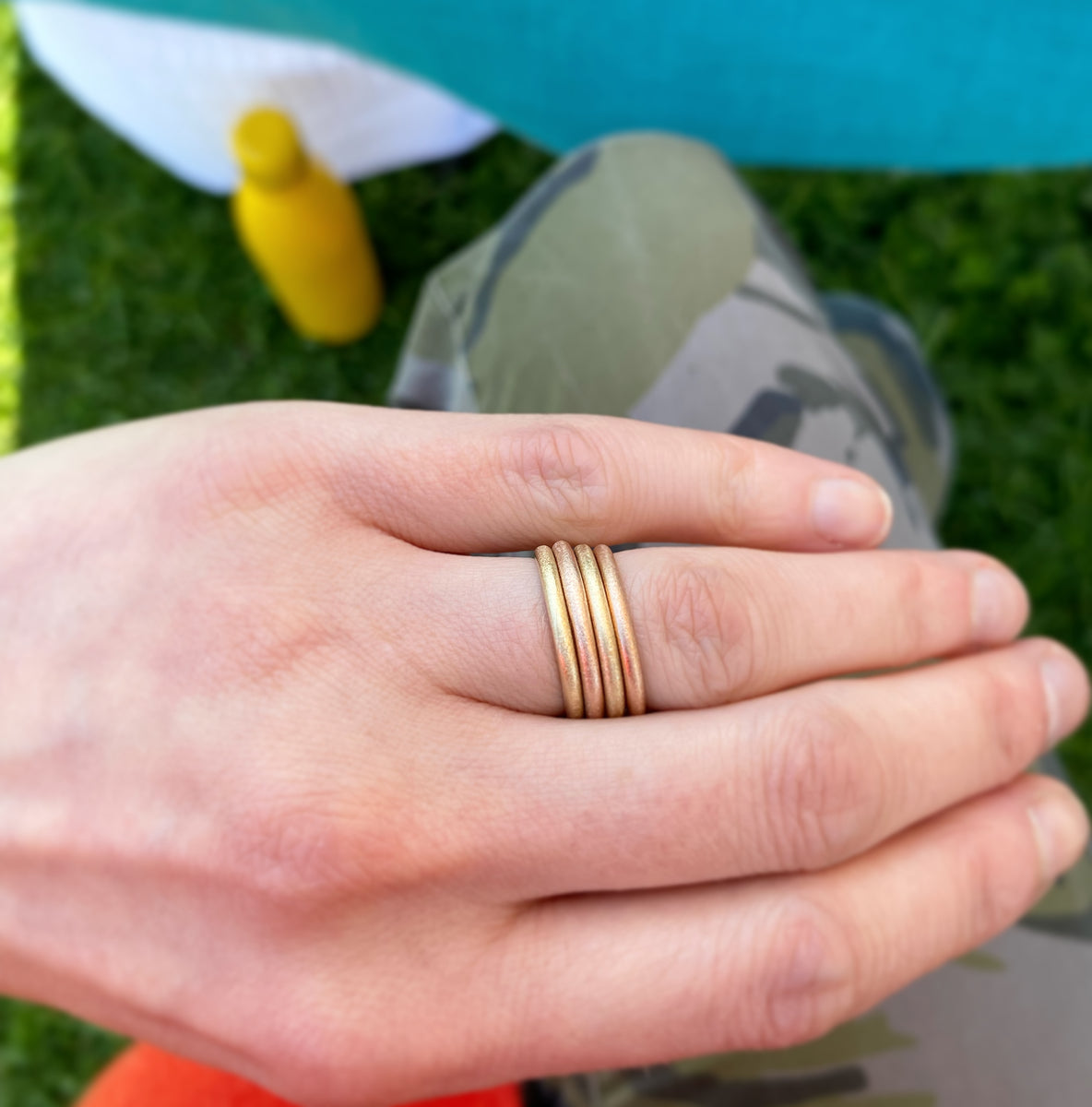 Fairtrade Yellow Gold Frosted Band – Luingsmith